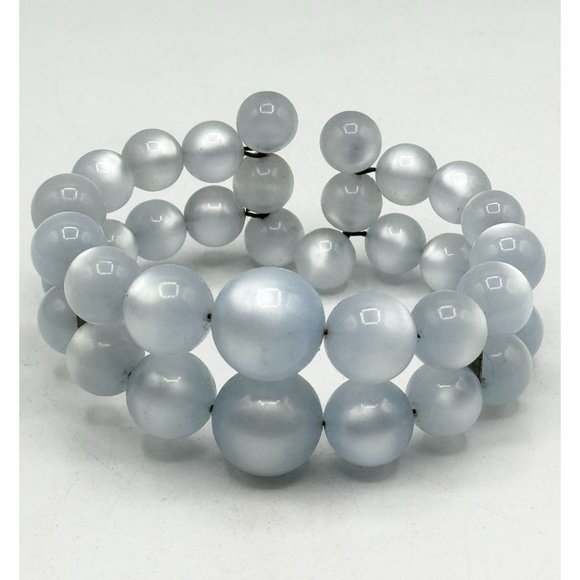 Vintage | Jewelry | Vintage Blue Moonstone Acrylic Cuff Bracelet | Poshmark